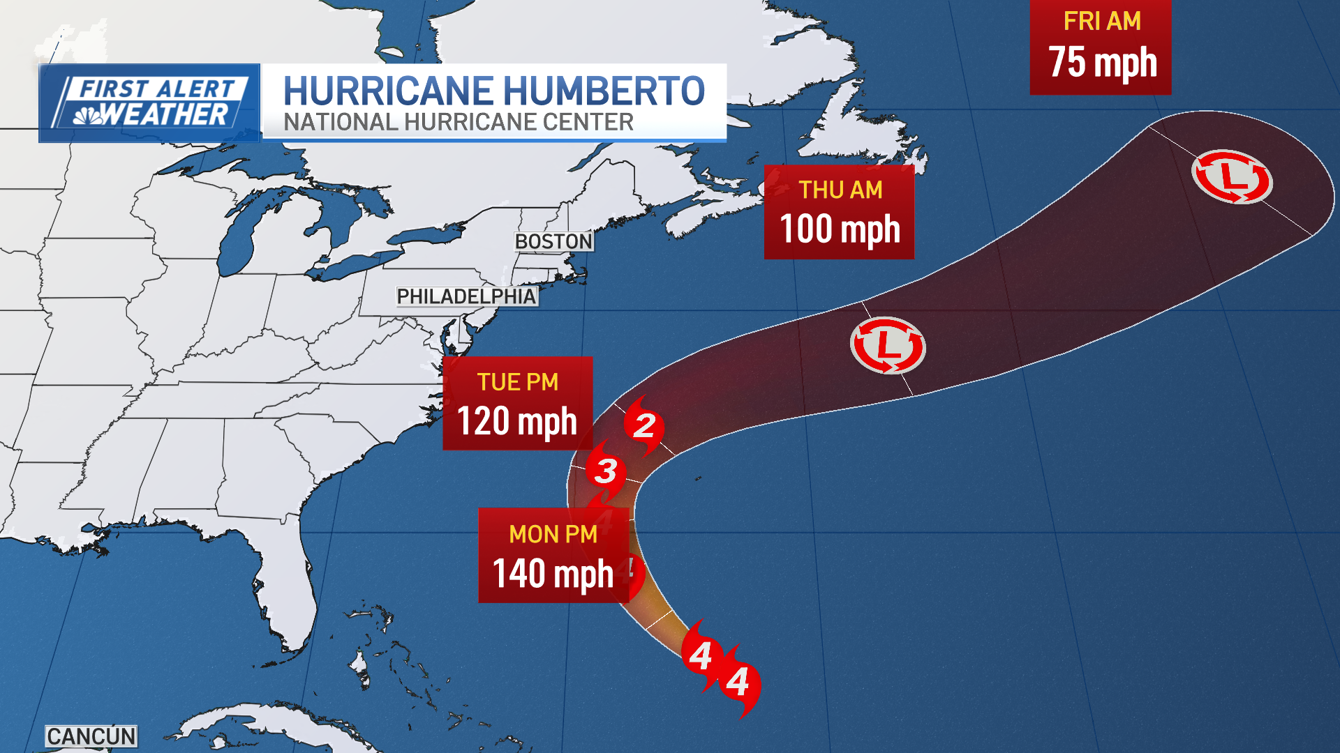 Hurricane Humberto tracker, latest updates – NBC Boston