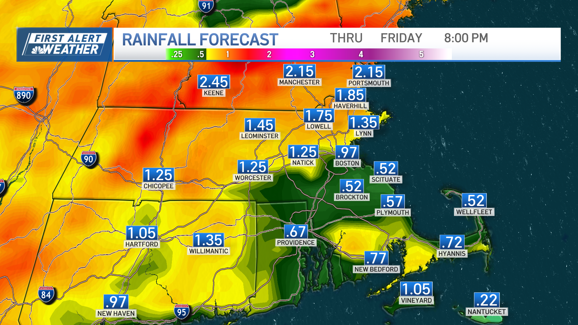 Boston MA weather, rain forecast – NBC Boston