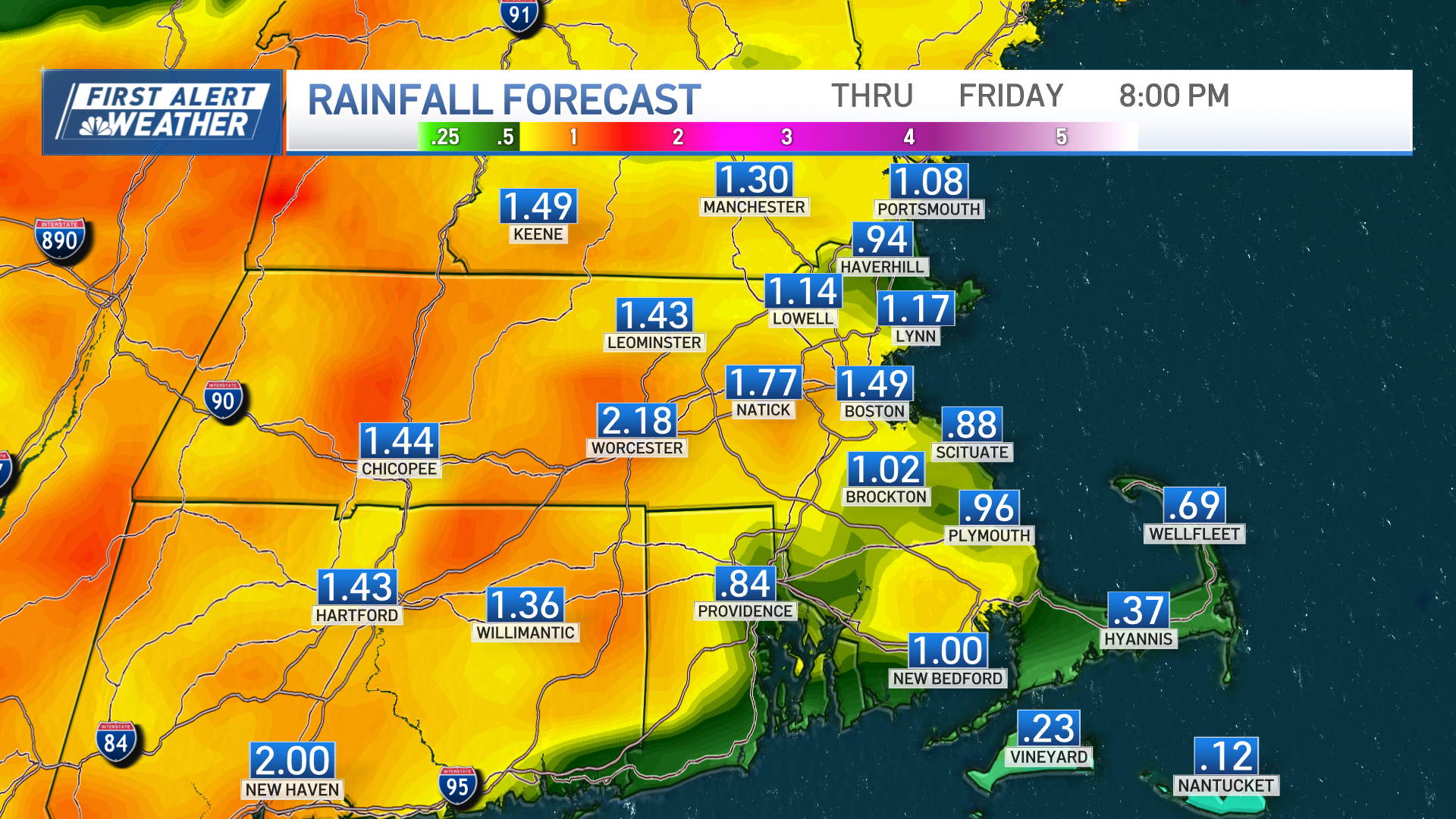 Weather today Boston rain: Timing, live radar – NBC Boston