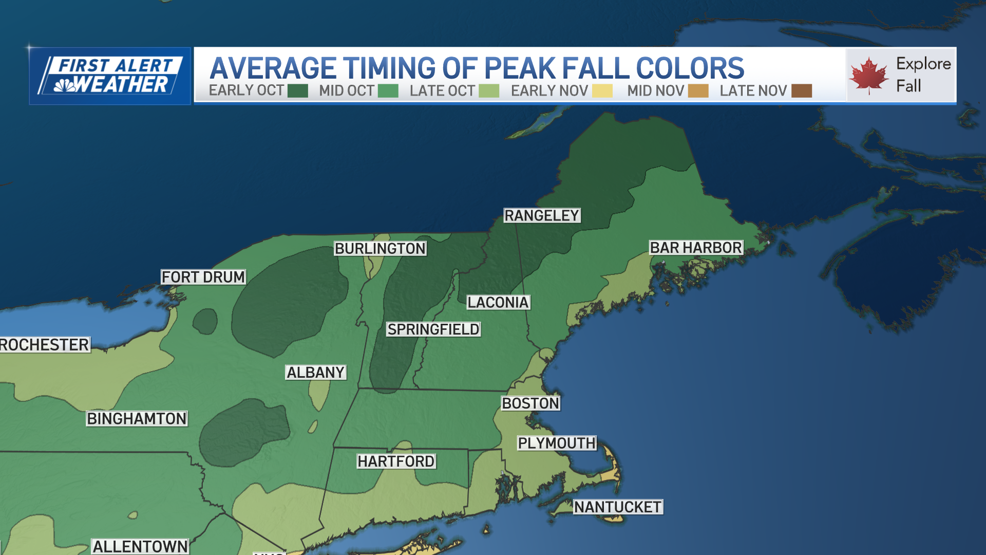 Fall foliage tracker: Color starting to show in New England – NBC Boston