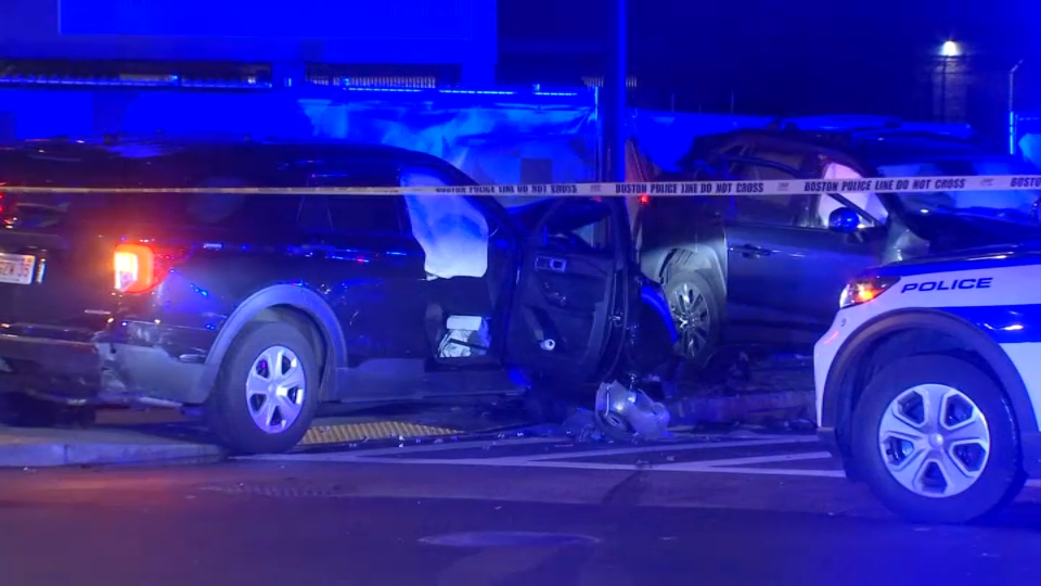Boston crash at East Berkeley and Washington streets injures officers ...