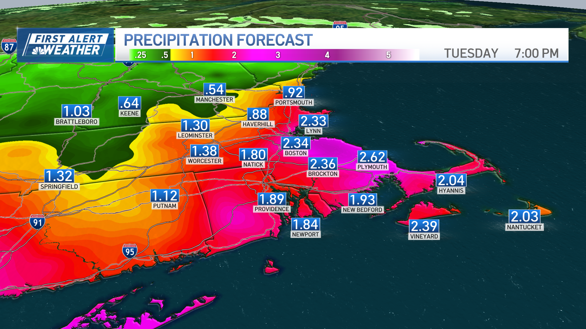 Nor’easter tracker: Impacts in Massachusetts, NH – NBC Boston