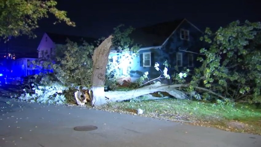 Tree falls on 2 homes in Malden – NBC Boston