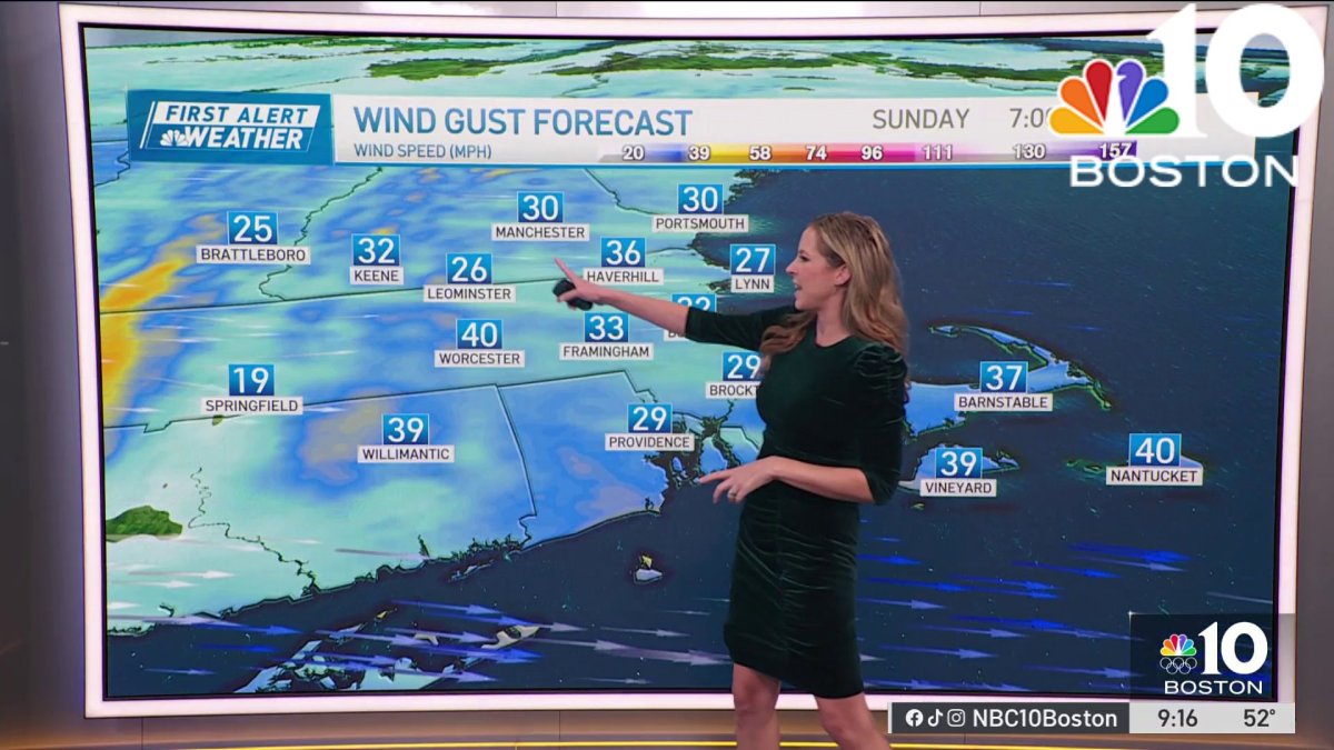 Forecast: Shifting to windy, cooler stretch – NBC Boston