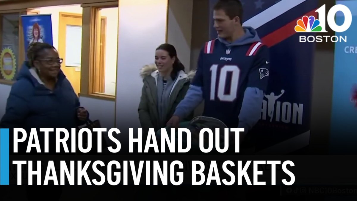 Patriots hand out Thanksgiving food baskets in Roxbury – NBC Boston