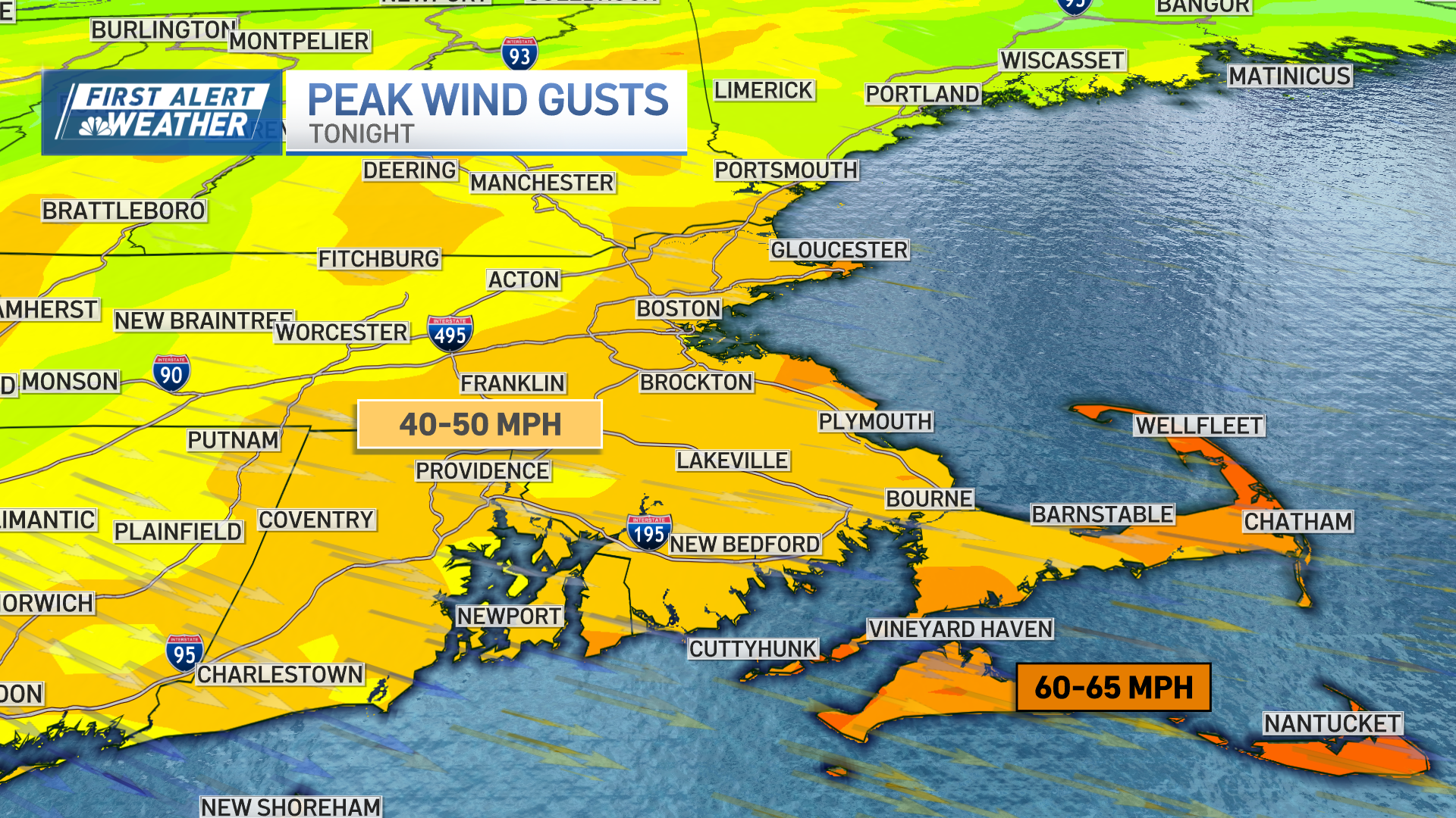 Storm warning in Boston, wind advisory and snow for some – NBC Boston