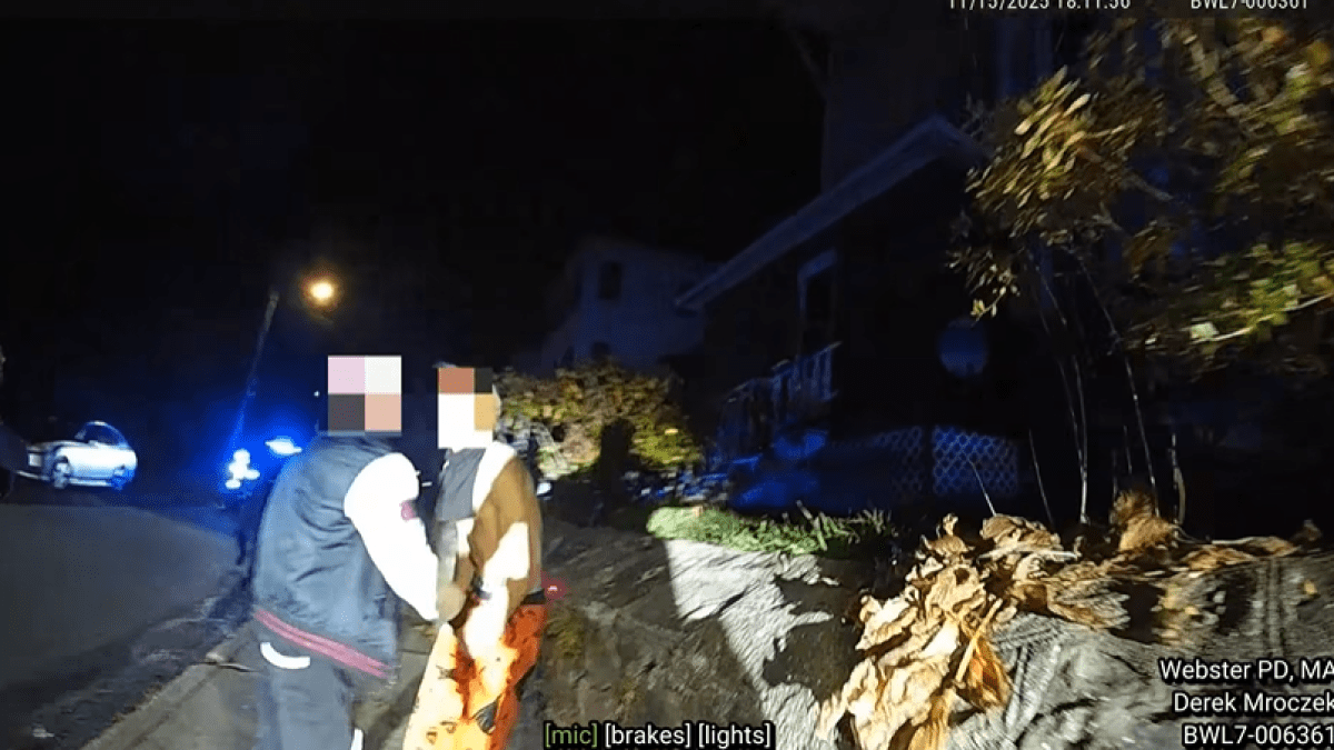 Webster Police arrest two teenagers body camera footage – NBC Boston