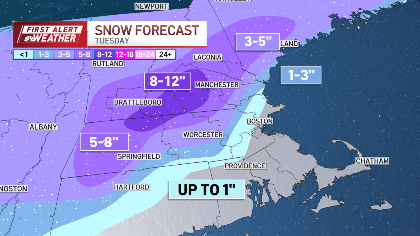 Winter storm in Mass., NH. How much snow are we getting today? – NBC Boston