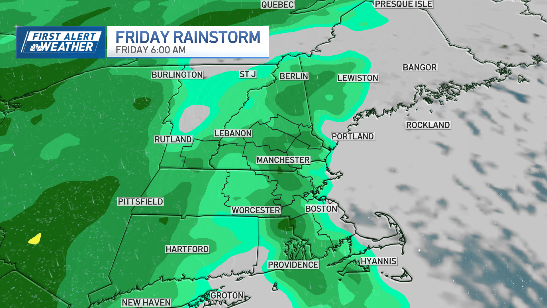 Heavy rain and strong winds a threat on Friday – NBC Boston