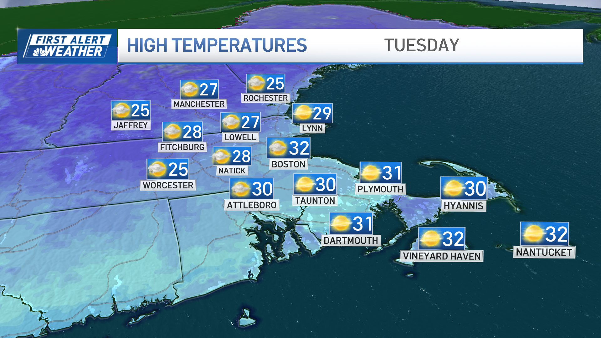Snow storm tomorrow in New England, wintry mix to the south – NBC Boston