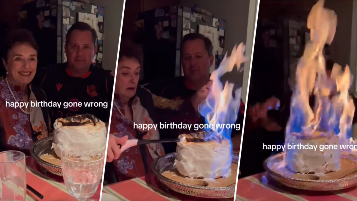 Birthday cake flambé fail: Grandma’s fire gets out of control – NBC Boston