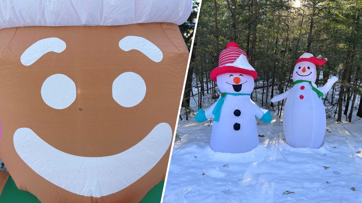 Vandals shoot inflatable Christmas displays in Bow, NH – NBC Boston