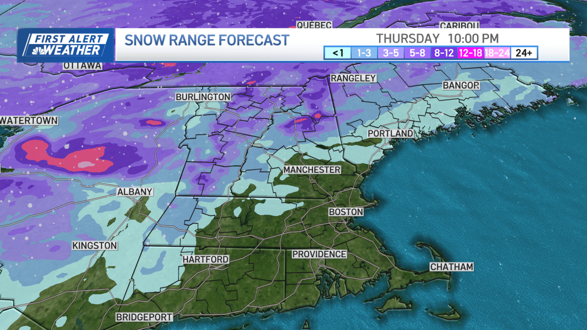 How much snow tomorrow in NH, Mass.? – NBC Boston