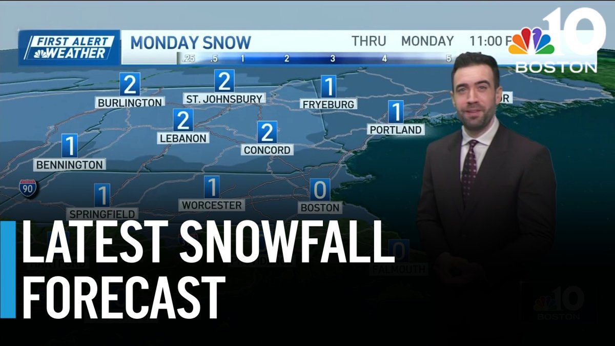 Snowfall timeline and accumulation forecast for New England – NBC Boston