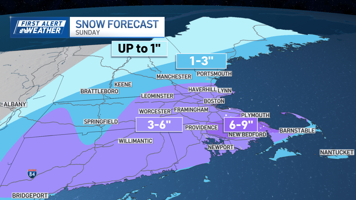 How much snow in Boston today? Here’s what to expect – NBC Boston