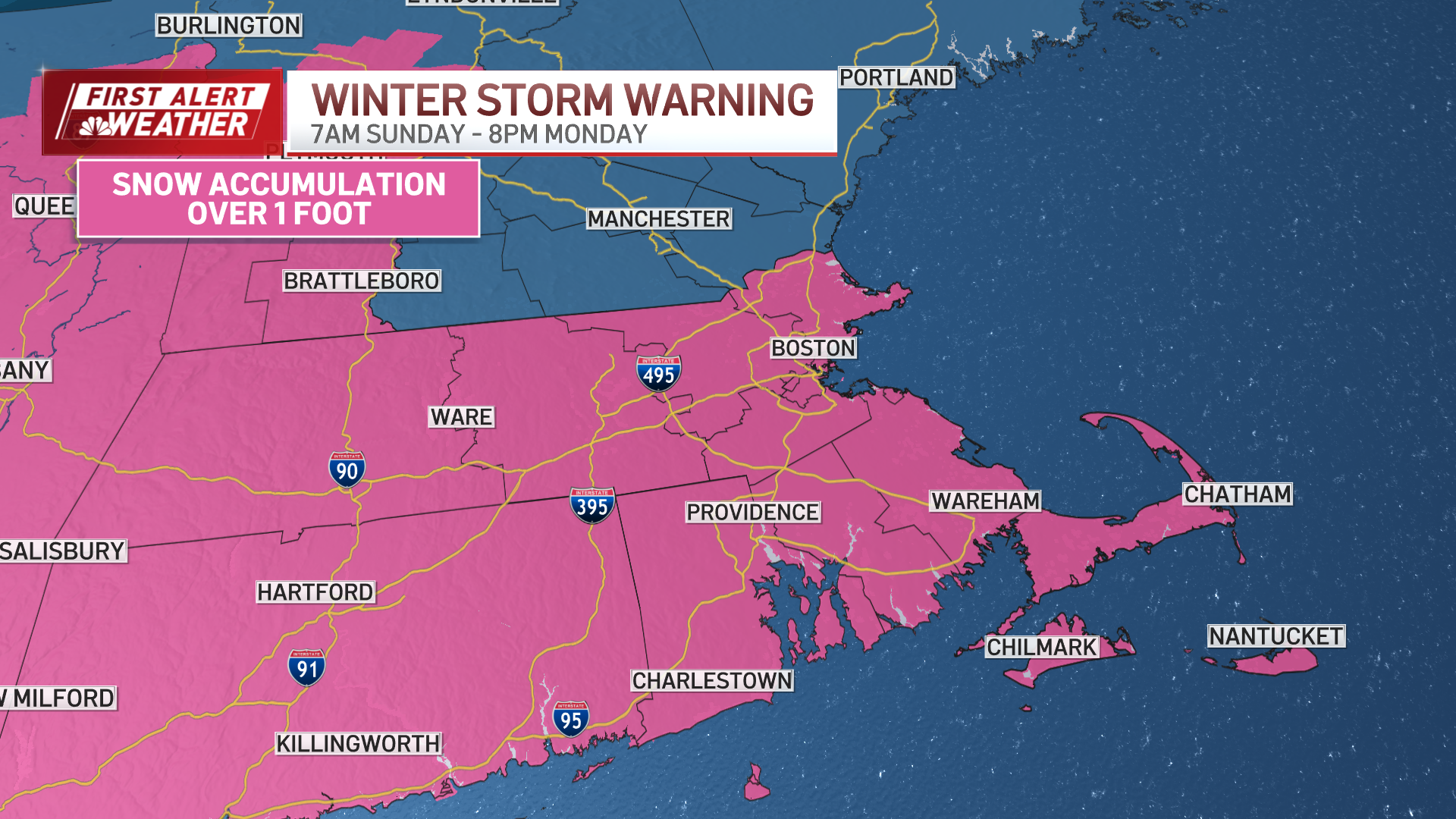 Winter storm warning in Boston: How much snow will Mass., NH get? – NBC ...