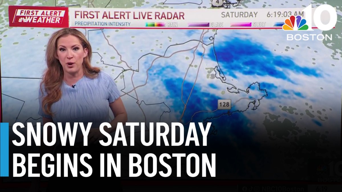 Snow is falling in Boston — how much will we get Saturday? – NBC Boston