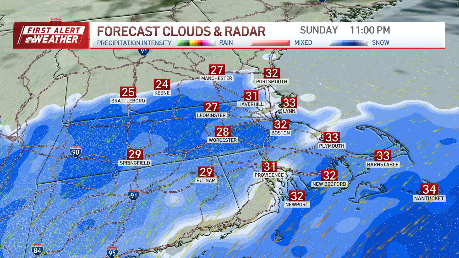 Boston, MA snow storm forecast — blizzard, radar, wind damage – NBC Boston