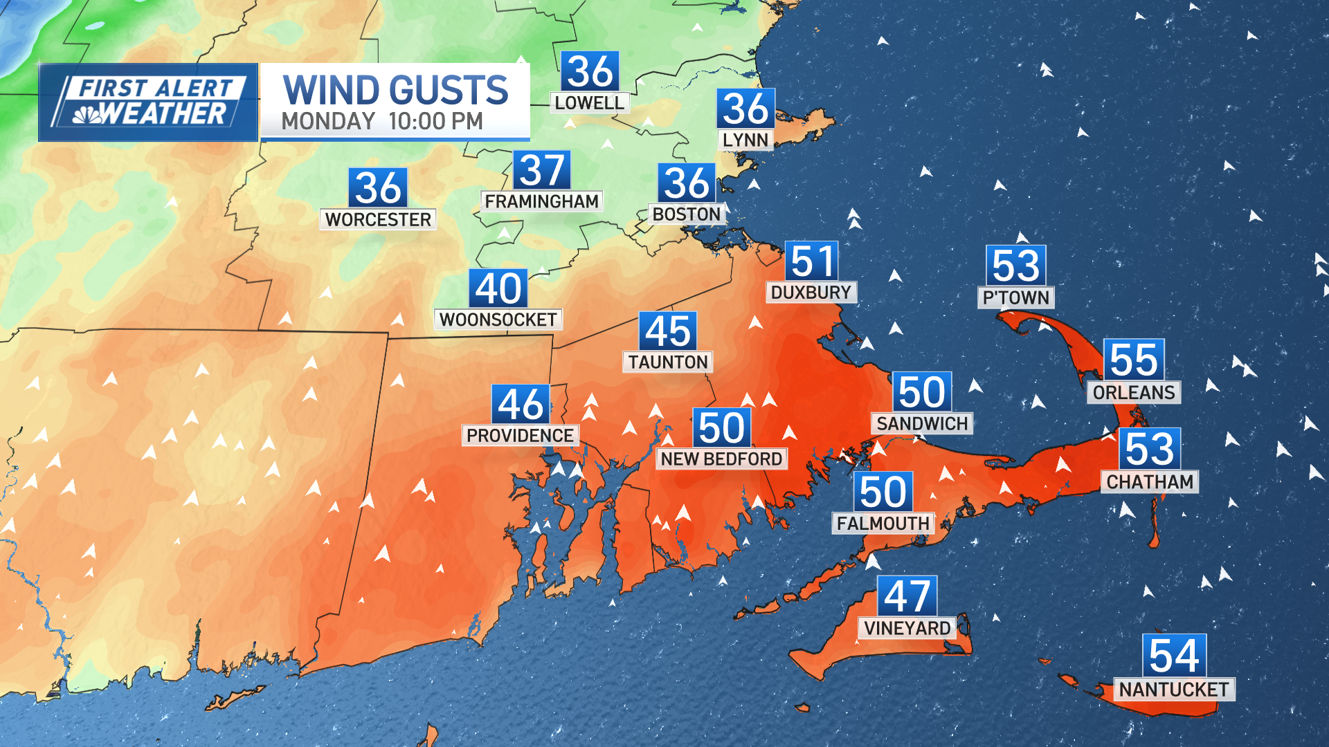 High wind watch for Monday’s storm in Massachusetts – NBC Boston
