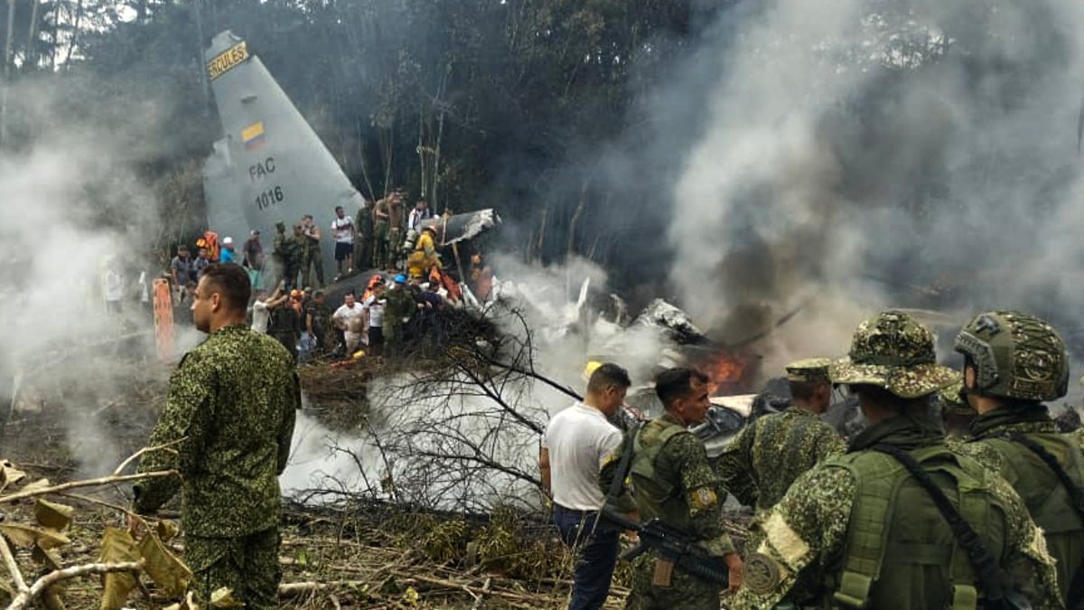 At least 66 killed in military plane crash in Colombia – NBC Boston