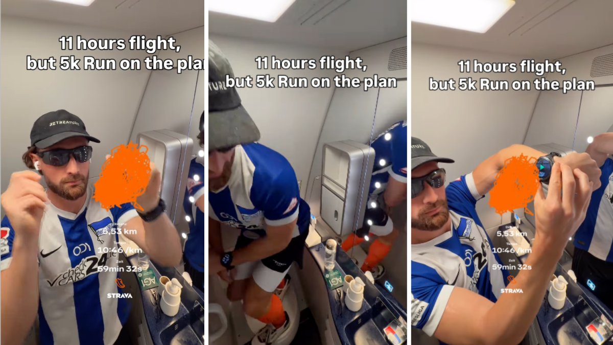 Man sparks backlash after 3‑mile bathroom run on 11‑hour flight – NBC ...