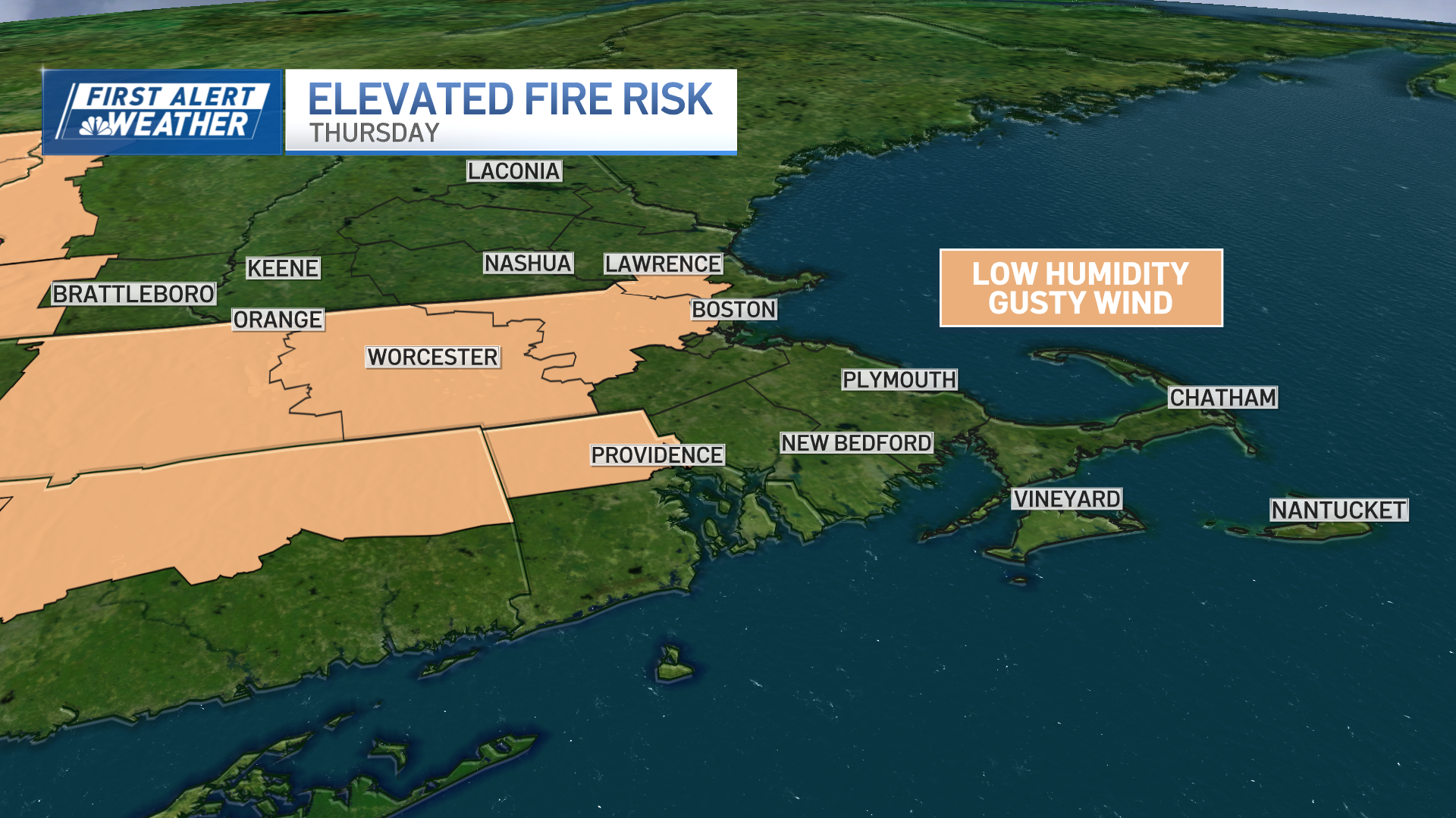 Weather today: Elevated fire risk on breezy day, warmth building – NBC ...